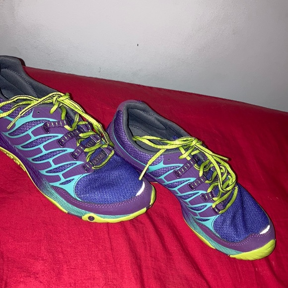 Merrell | Shoes | Merrell Purple Blue And Green Sneakers | Poshmark